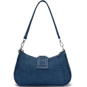 Bags | Denim Quilted Mini Crossbody Bag Trendy Shoulder Purse | Poshmark